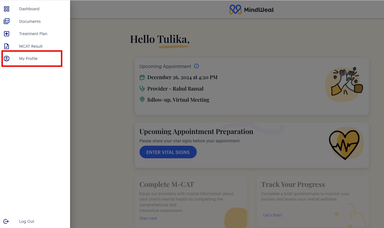 How to update your insurance details on MindWeal app